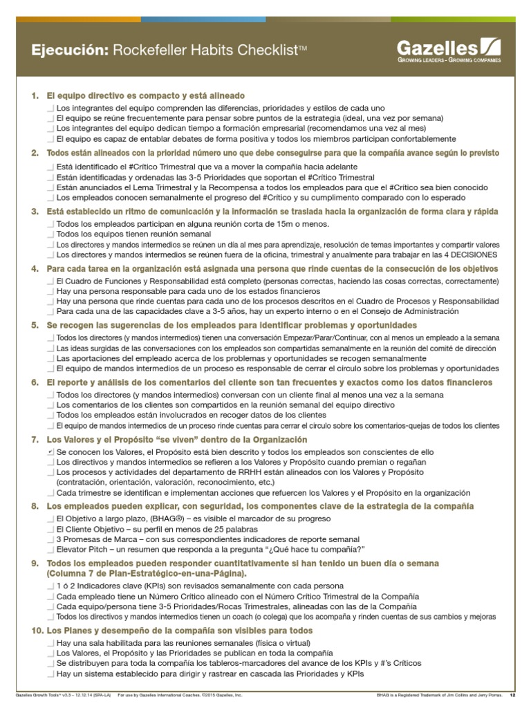 Hábitos de Rockefeller | PDF