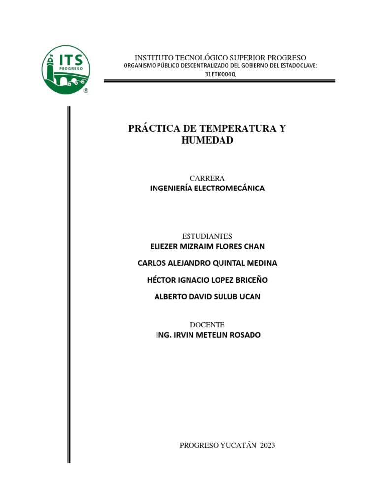 Práctica Sensor DHT11: Temp. y Hum. | PDF | Arduino | Microcontrolador