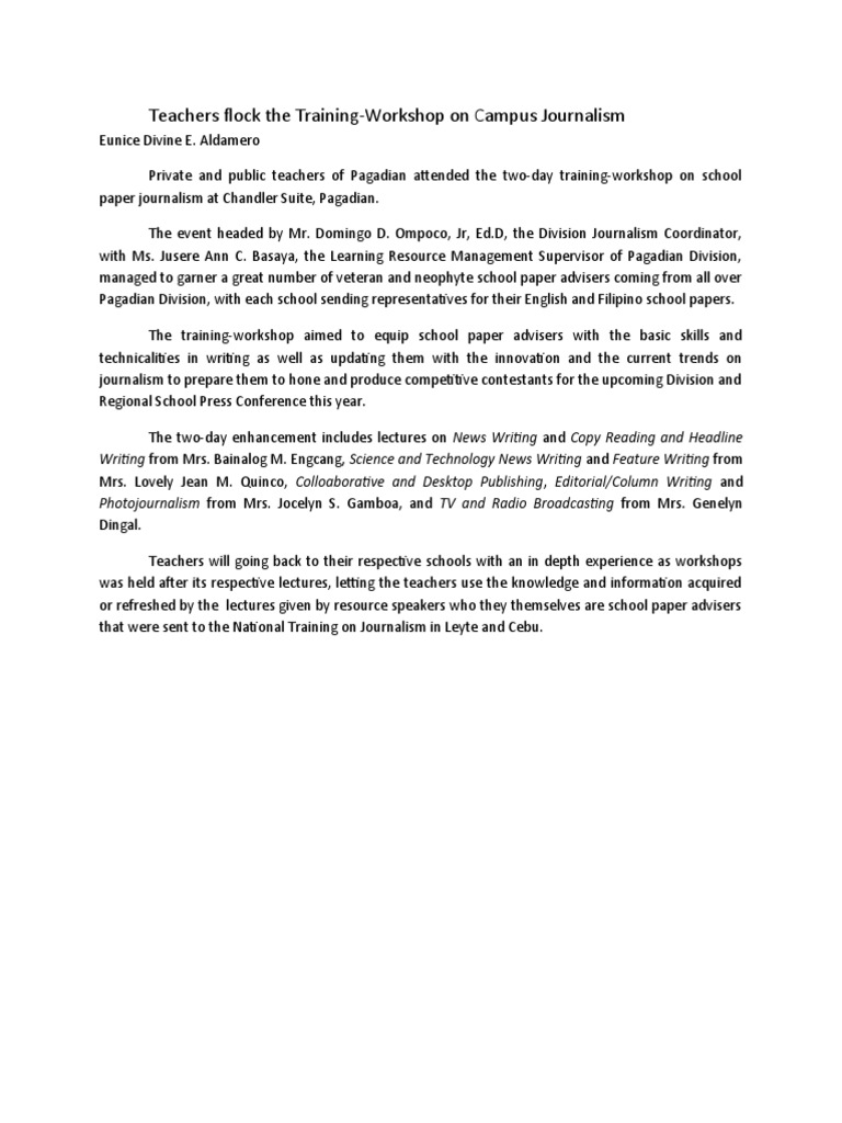 Straight News Campus Journalism | PDF