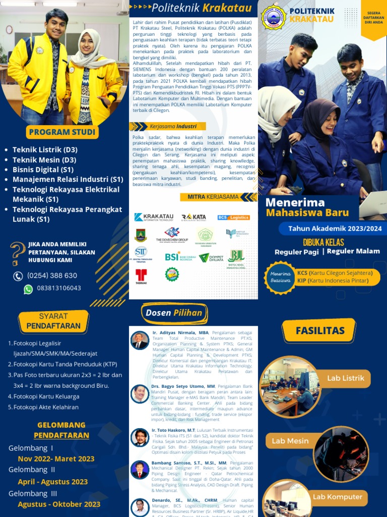 Brosur Politkenik Krakatau | PDF