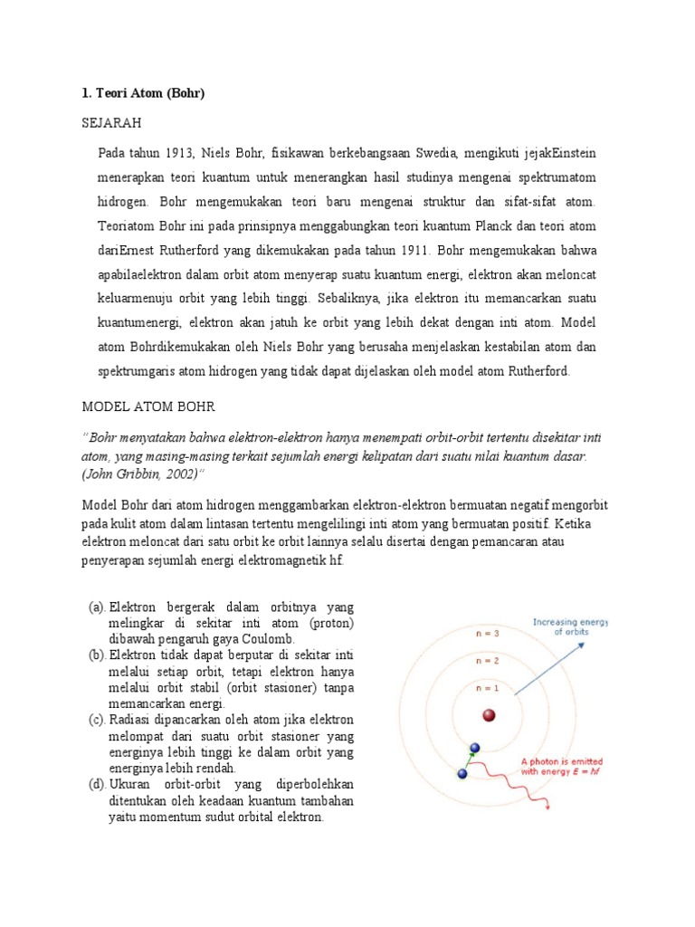 Teori Atom Bohr dan Dualisme Cahaya | PDF | Sains & Matematika | Teknologi & Rekayasa