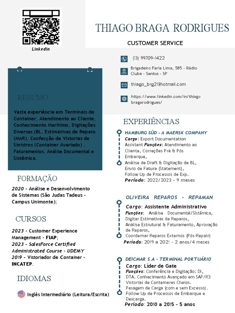 Curriculo Compact - Thiago Braga Rodrigues | PDF