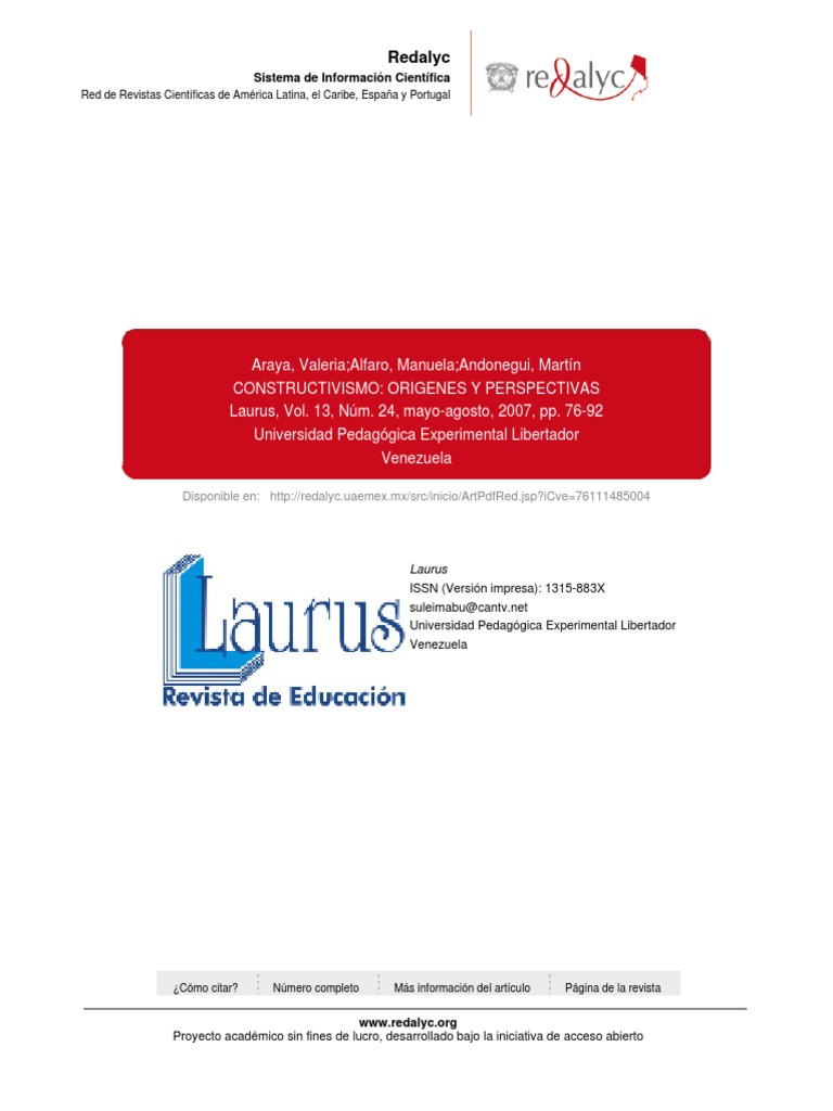 Constructivismo Como Teoria y Metodo de Enseñanza. | PDF | Conocimiento | Realidad