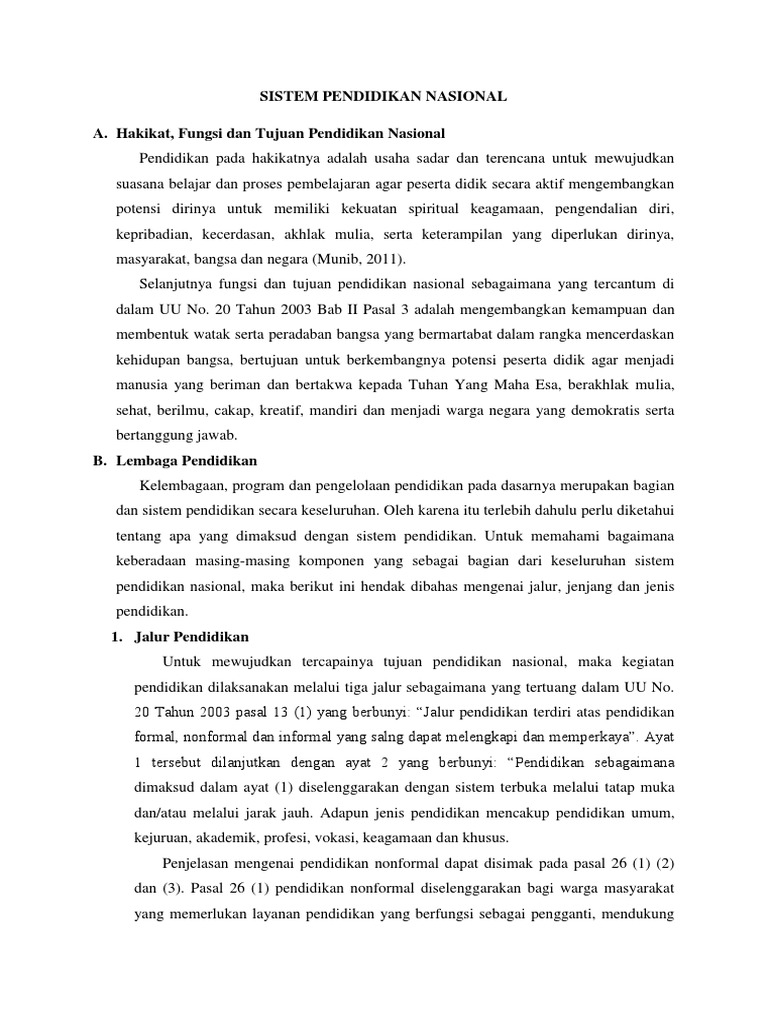Pert 7 SISTEM PENDIDIKAN NASIONAL | PDF