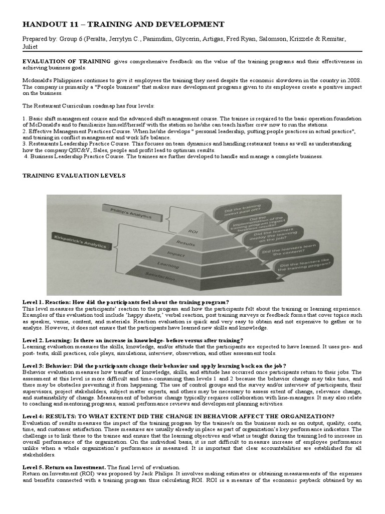 Handout 11 | PDF | Return On Investment | Learning Handout 11 | PDF | Return On Investment | Learning