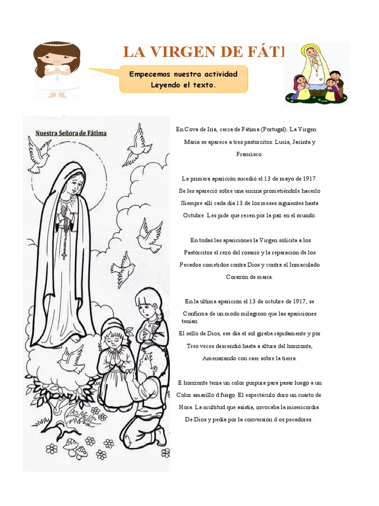 Ficha La Virgen de Fátima | PDF