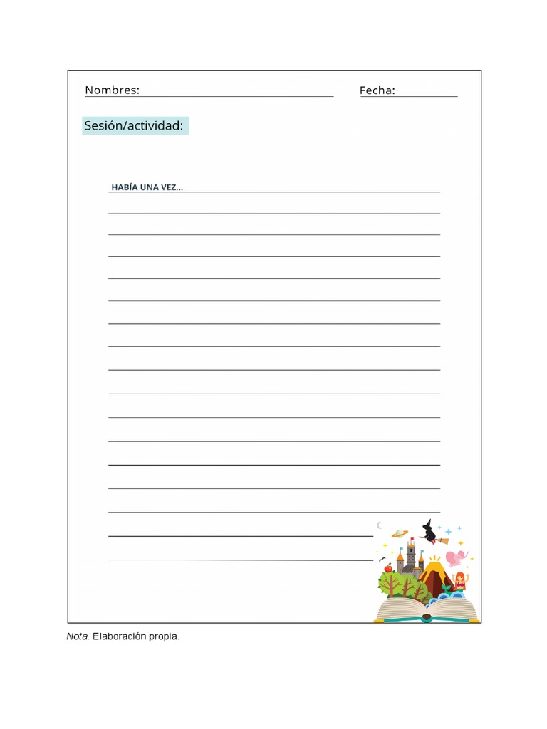 Plantilla para Escribir Historias | PDF