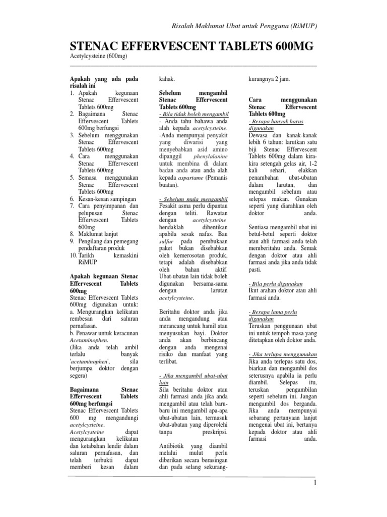 Stenac_Effervescents_Tablets_600mg_Acetylcysteine_Apex_Pharmacy_Marketing_SDN._BHD._7_MAR_2017 ...