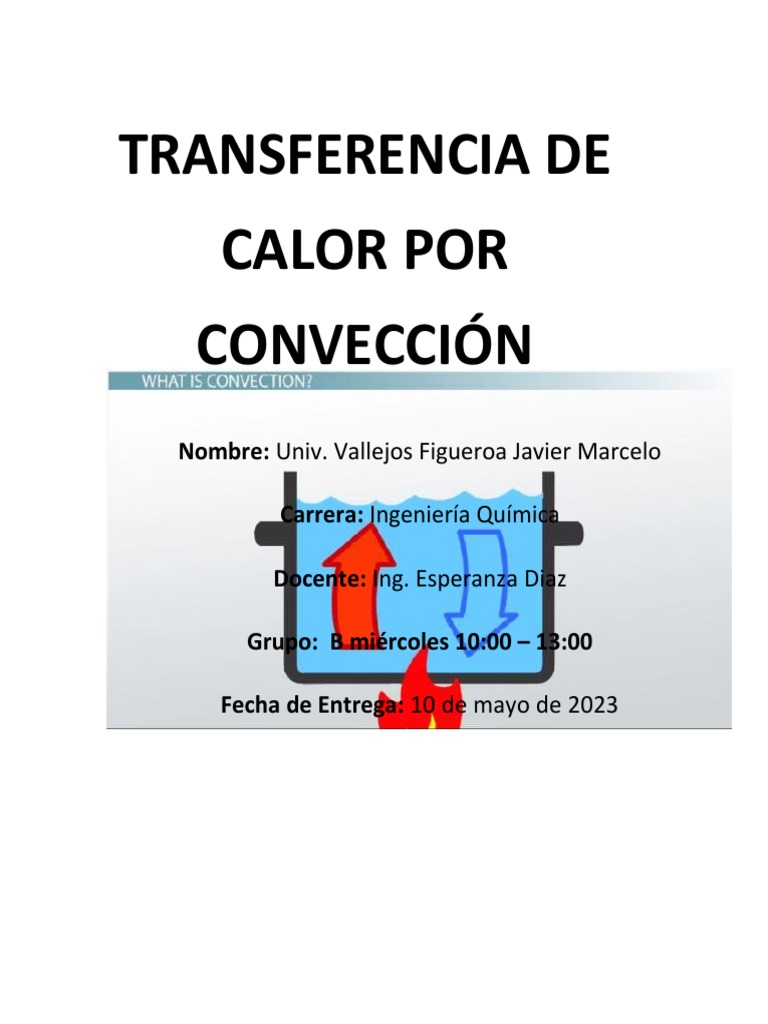 P6 Transferencia de Calor Por Convección | PDF | Convección | Calor
