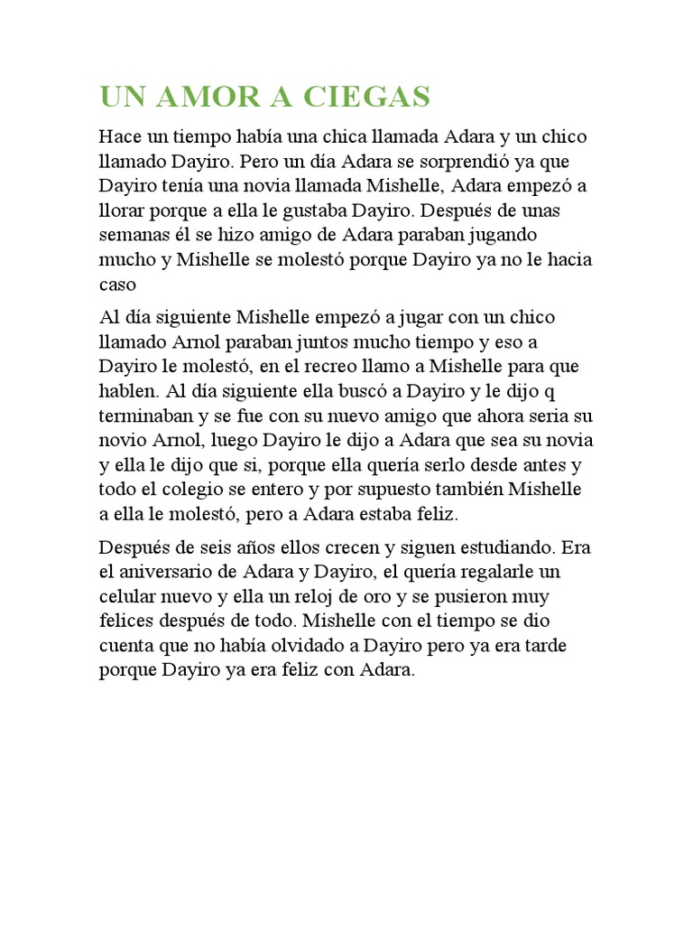 Un Amor A Ciegas | PDF
