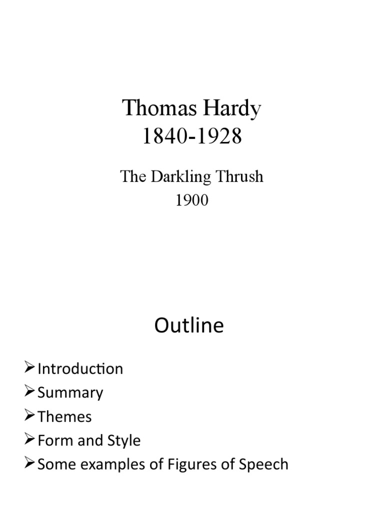 Thomas Hardy | PDF | Poetry | Classics