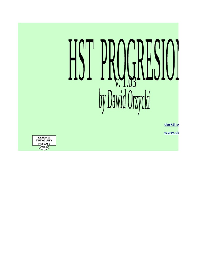 HST Progression v.1.03 Filip | PDF