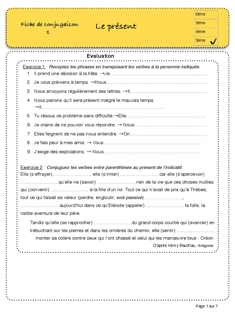 Present Valeur de Present | PDF | Mécanique du langage | Grammaire