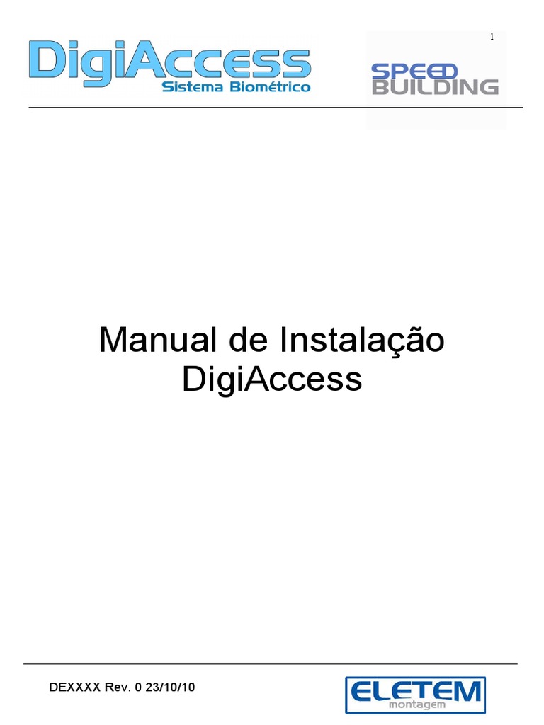 Manual de Instalação DigiAccess | PDF | Janela (informática ...
