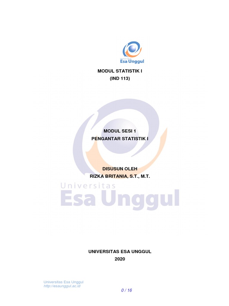 Modul Statistik Sesi 1 Pengantar Statistik 1 | PDF