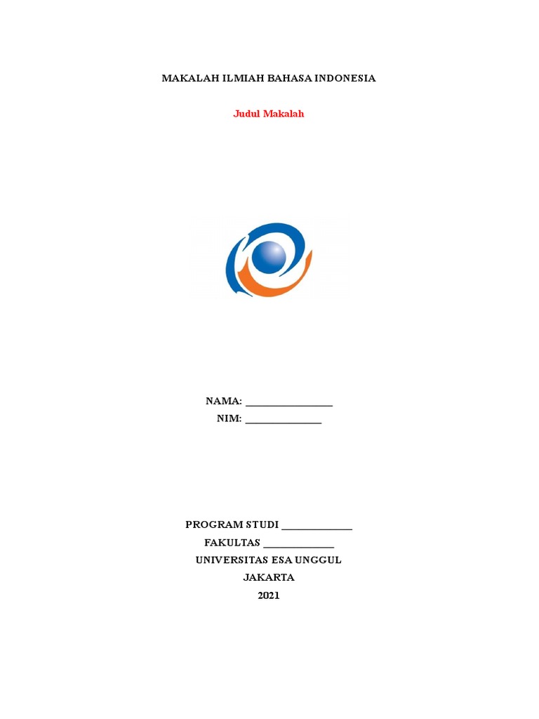 Template Makalah Sederhana | PDF