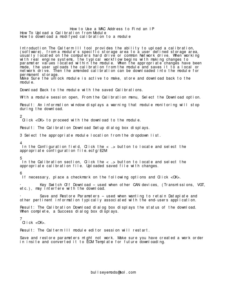 Calterm How To Cal | PDF