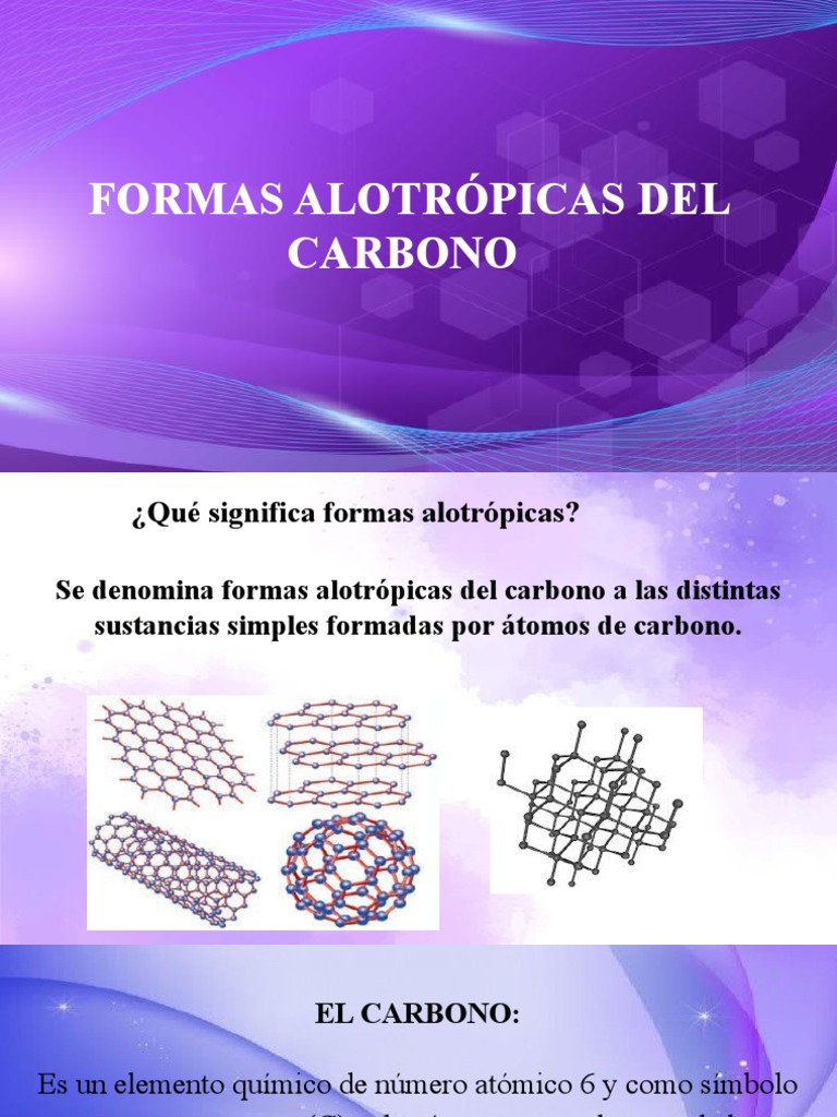 Formas Alotropicas Del Carbono (11°) | PDF | Grafito | Carbón