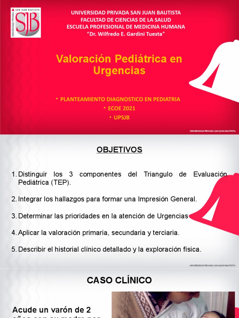Valoración Pediatrica en Urgencia | PDF | Examen físico | Diarrea