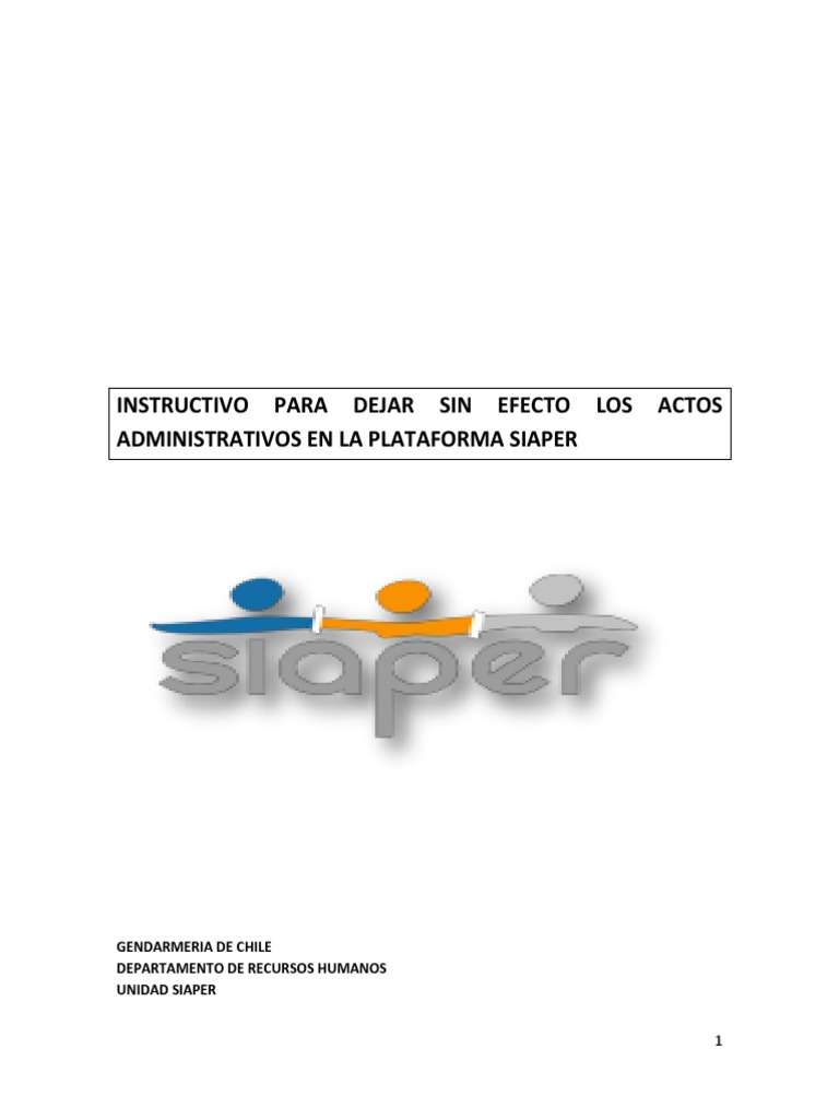 Instructivo para Anular Actos en Siaper | PDF | Importar | Informática