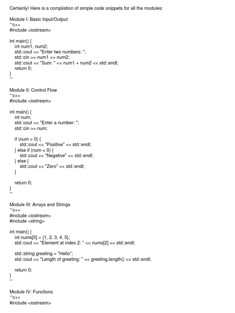 Code Topic Wise C+++ | PDF | C++ | Pointer (Computer Programming)