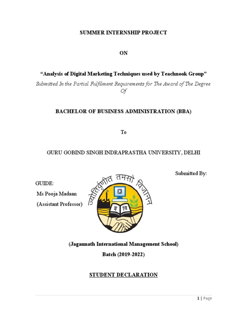 Summer Internship Project - Mikhil Pasricha (Repaired) | PDF | Social ...