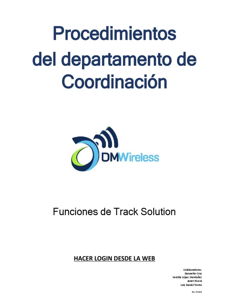 Procedimientos de Track Solution SP | PDF