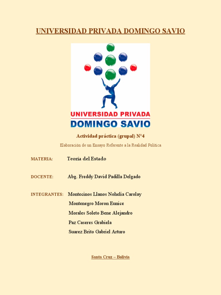 ACTIVIDAD PRACTICA (Grupal) N°4 - TEORIA DEL ESTADO-1 | PDF