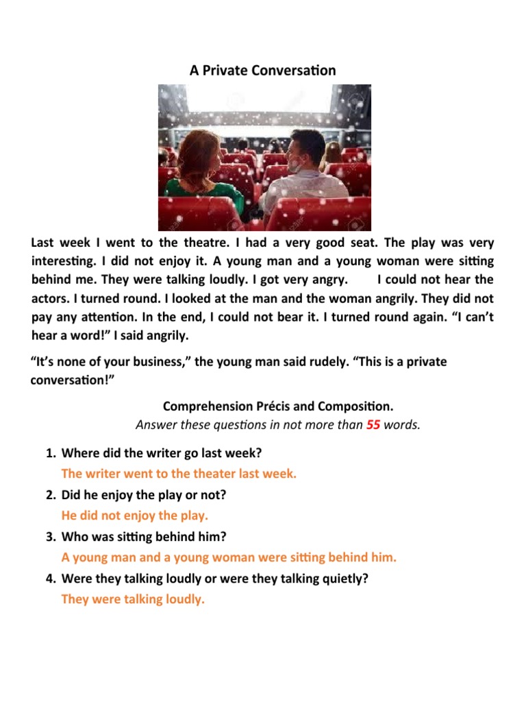 A Private Conversation | PDF