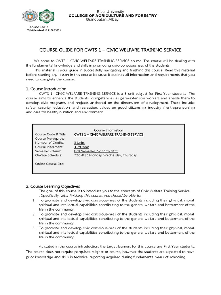 CWTS Course Guide 2021 - Juday | PDF | Learning | Internet