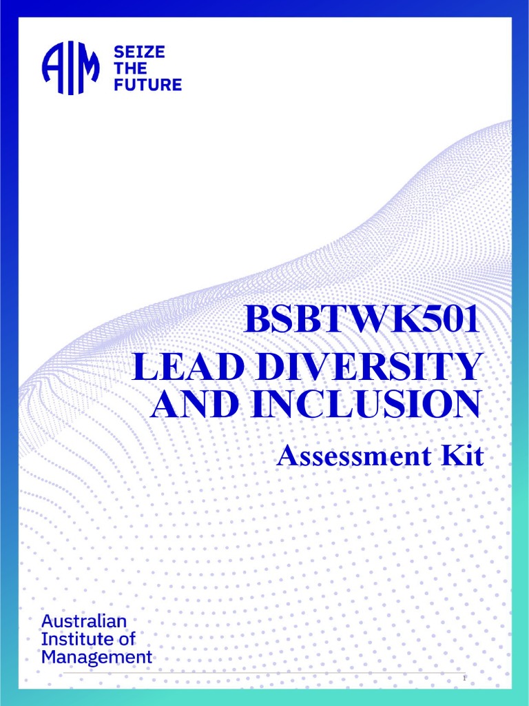 BSBTWK501 - Lead Diversity and Inclusion | PDF | Discrimination ...