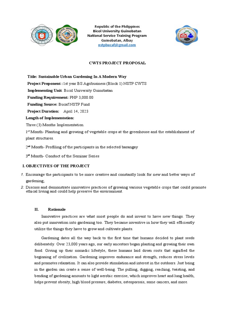 CWTS Project Proposal Ab1 | PDF | Creativity | Recycling