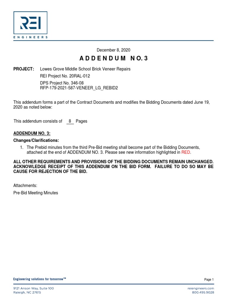 RFP 179-2021-587-Veneer LG Rebid2-Addendum 3 Pre-Bid Minutes | PDF ...