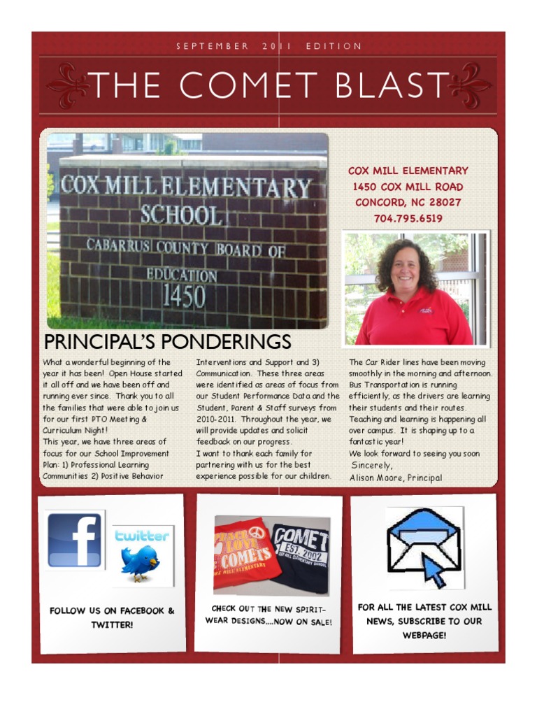 Cox Mill Elementary September News | PDF | Teaching And Learning ...