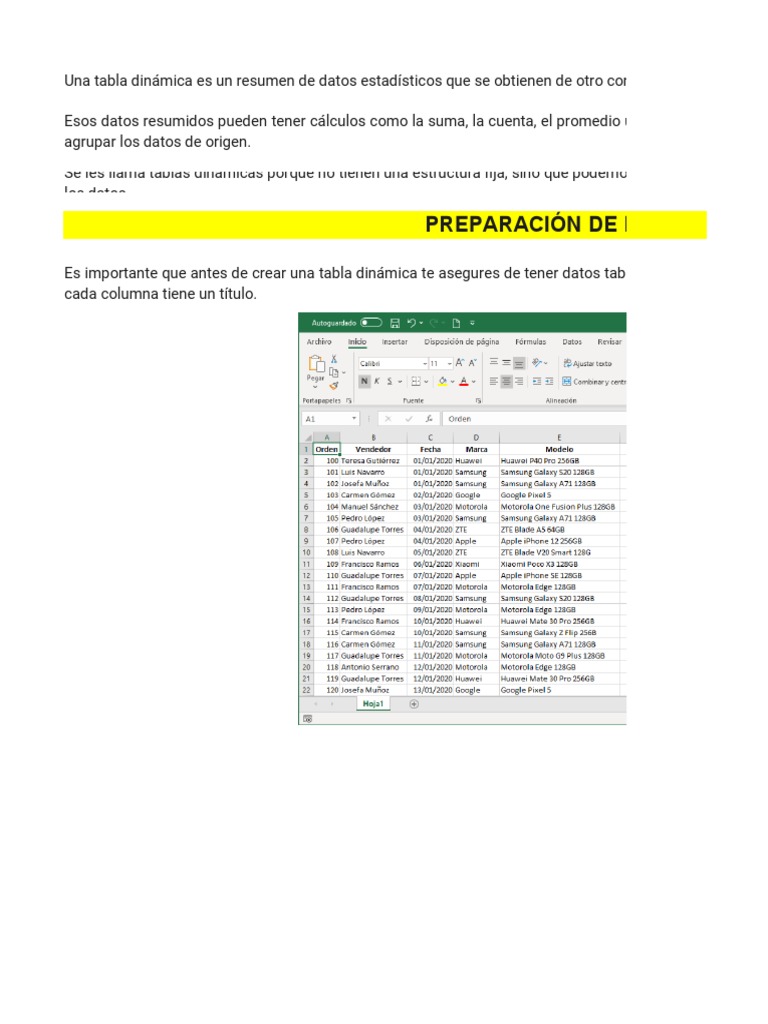 Taller 5 Creación de Tablas Dinamicas | PDF | Microsoft Excel | Informática