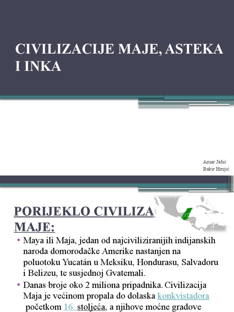 Civilizacije Maje, Asteka I Inka | PDF