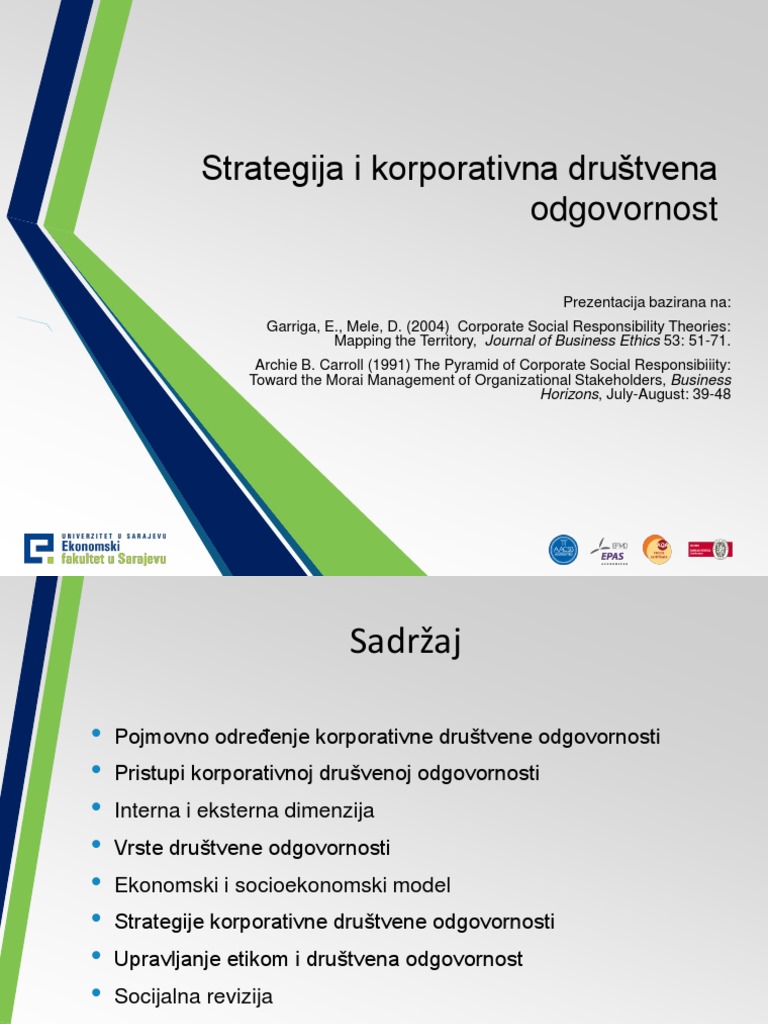 Poslovna Etika - Strategija I CSR | PDF