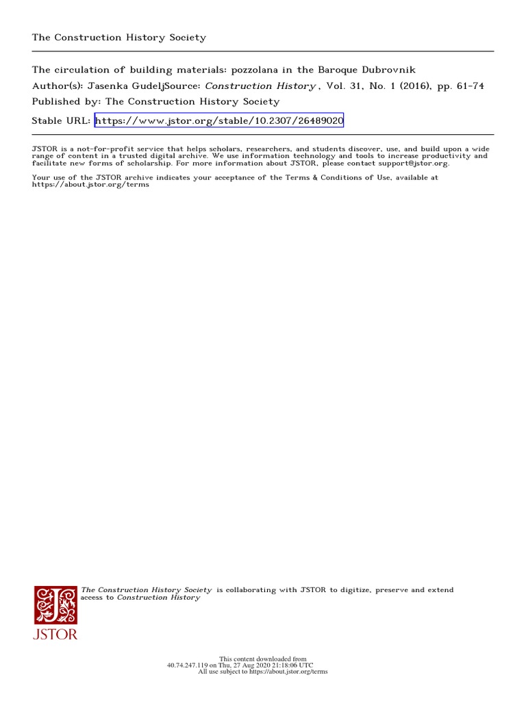 The Circulation of Building Materials | PDF | Mortar (Masonry) | Cement