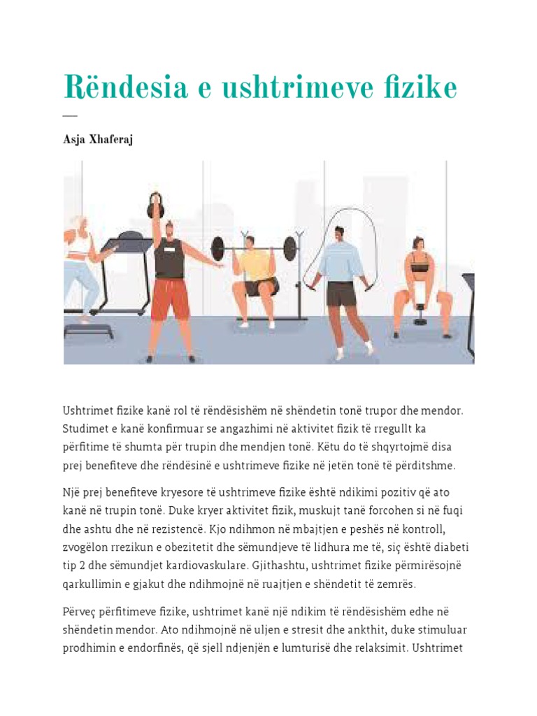 Rëndesia e Ushtrimeve Fizike | PDF