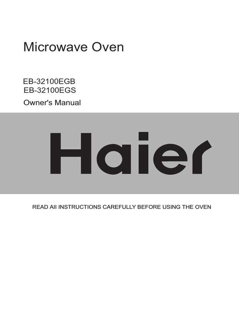 Haier Helpful Manual | PDF | Oven | Cooking