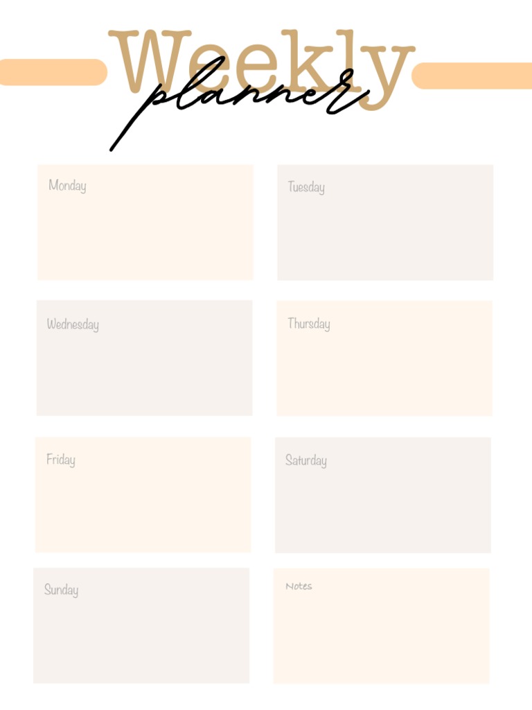 Weekly Planner | PDF