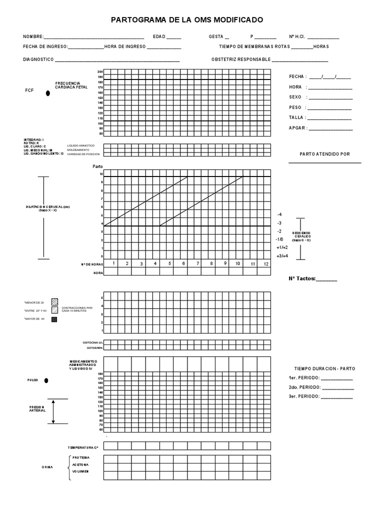 El Partograma | Descargar gratis PDF | Parto | Partería