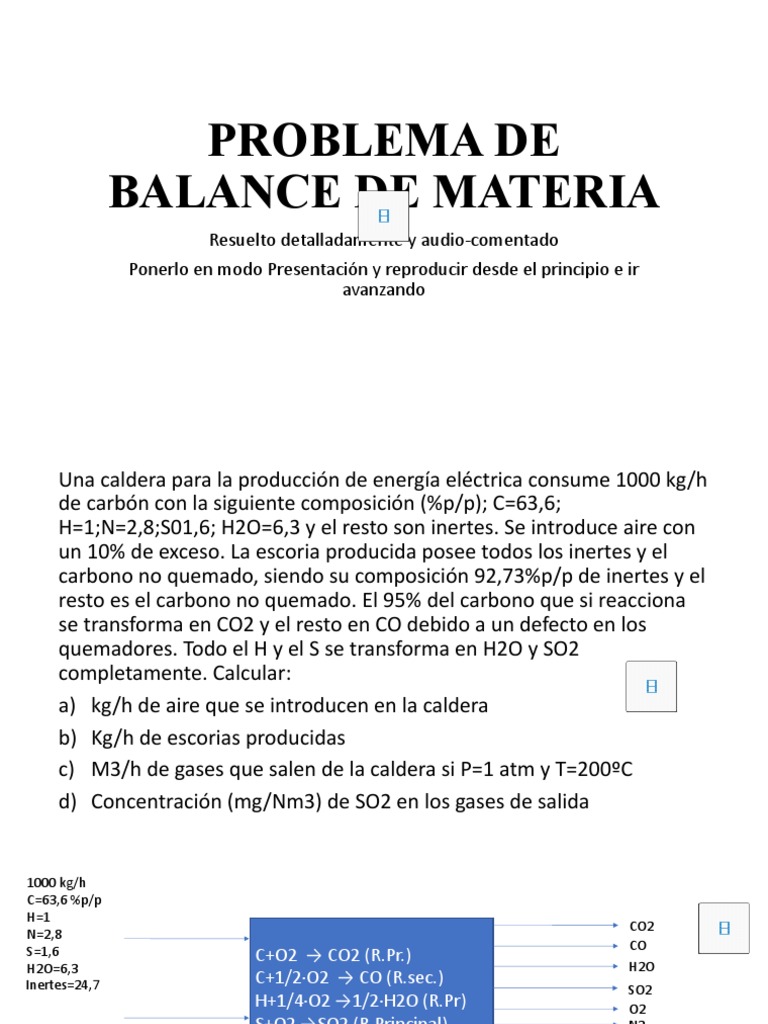Problema de Balance de Materia | PDF | Dióxido de carbono | Ciencias fisicas