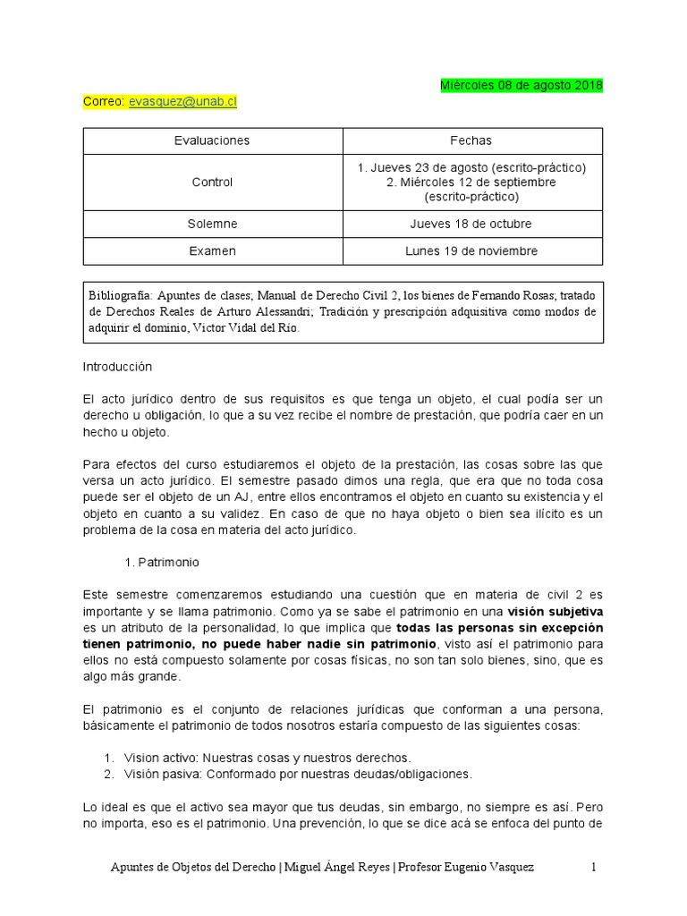 6-. Objetos Del Derecho | PDF | Propiedad | Bienes (Ley) 6-. Objetos Del Derecho | PDF | Propiedad | Bienes (Ley)