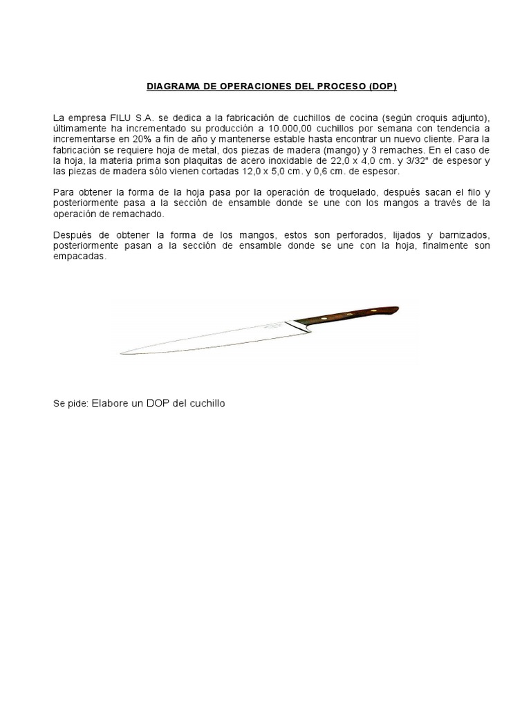 Diagrama de Operaciones Del Proceso (Dop) | PDF