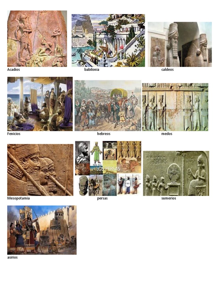 Acadios Babilonia Caldeos Fenicios Asirios Hebreos | PDF