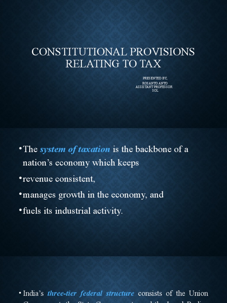 Constitutional Power of Taxation-1 | PDF | Taxes | Excise