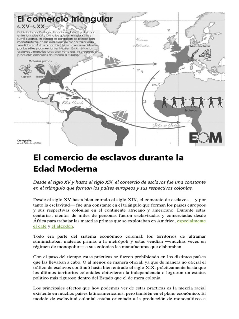El Comercio de Esclavos Durante La Edad Moderna | PDF | Colonialismo ...