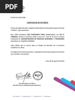 Constancia de Estudios Uap | PDF