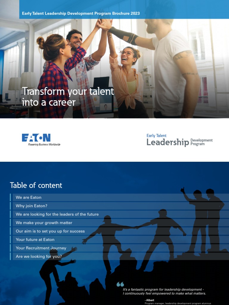 Eaton Early Talent Leadership Program | PDF | Recruitment | Leadership